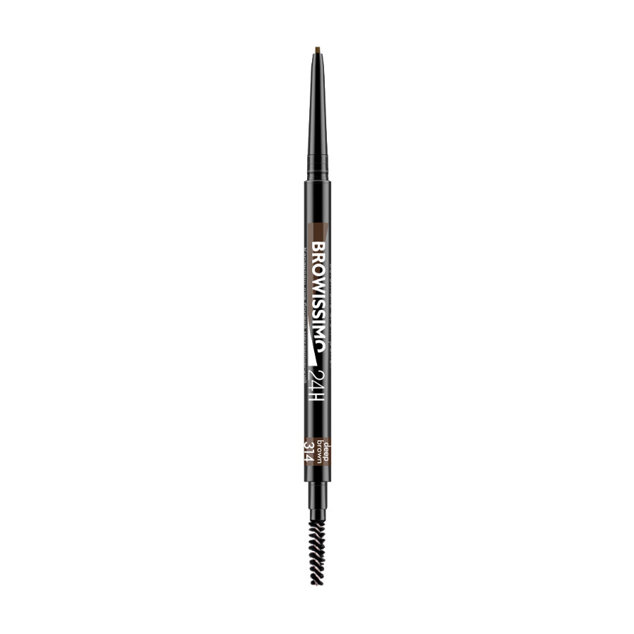 Карандаш для бровей LUXVISAGE BROWISSIMO Ultra Slim Super Stay, тон 314 - Deep Brown