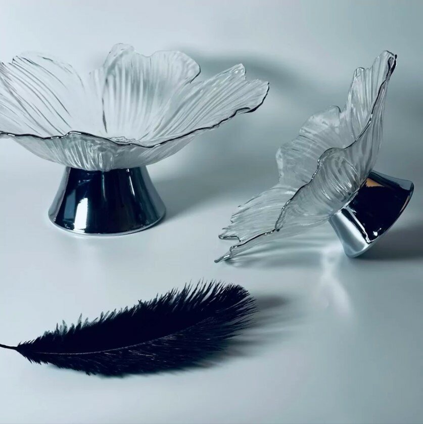 Фруктовница на ножке Стекло 200-123 118-200-123