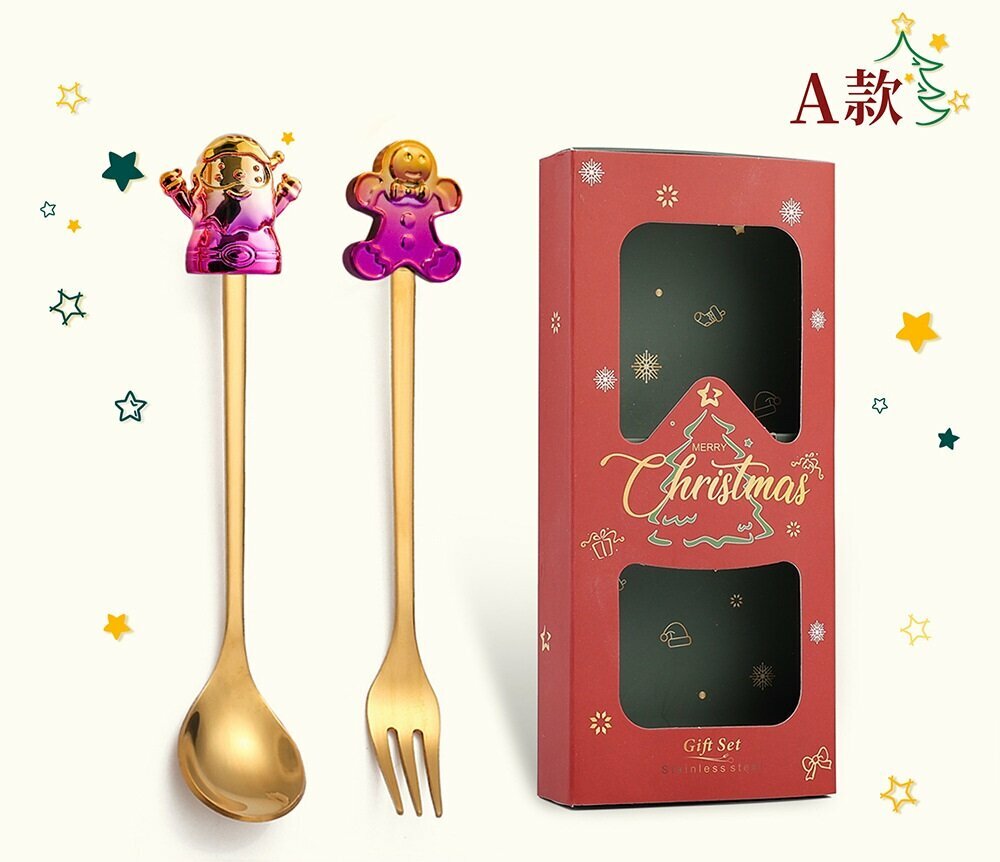 Подарочный набор "Рождественская десертная посуда", из двух предметов