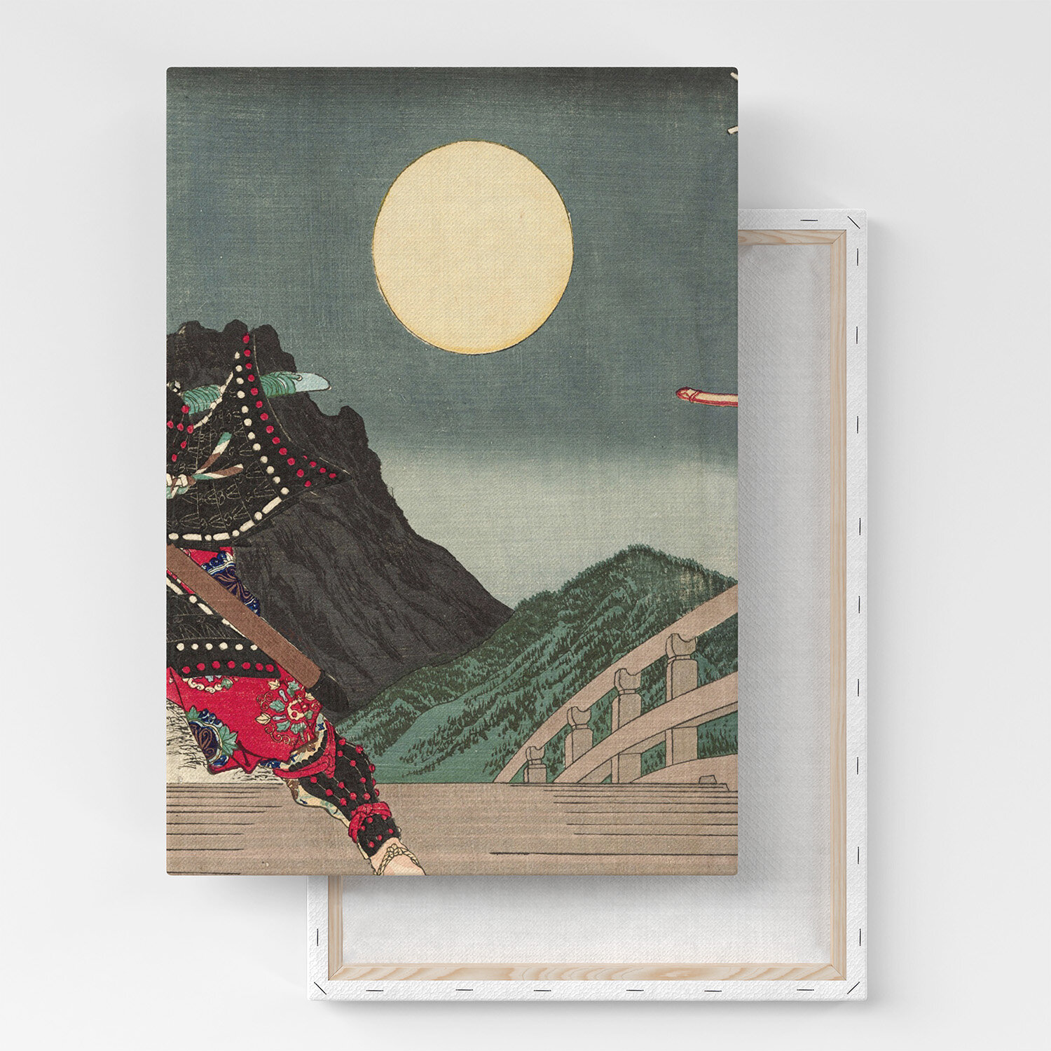 Картина на холсте, репродукция / Цукиока Ёситоси. Модуль - 2 из 3-х / Размер 30 x 40 см