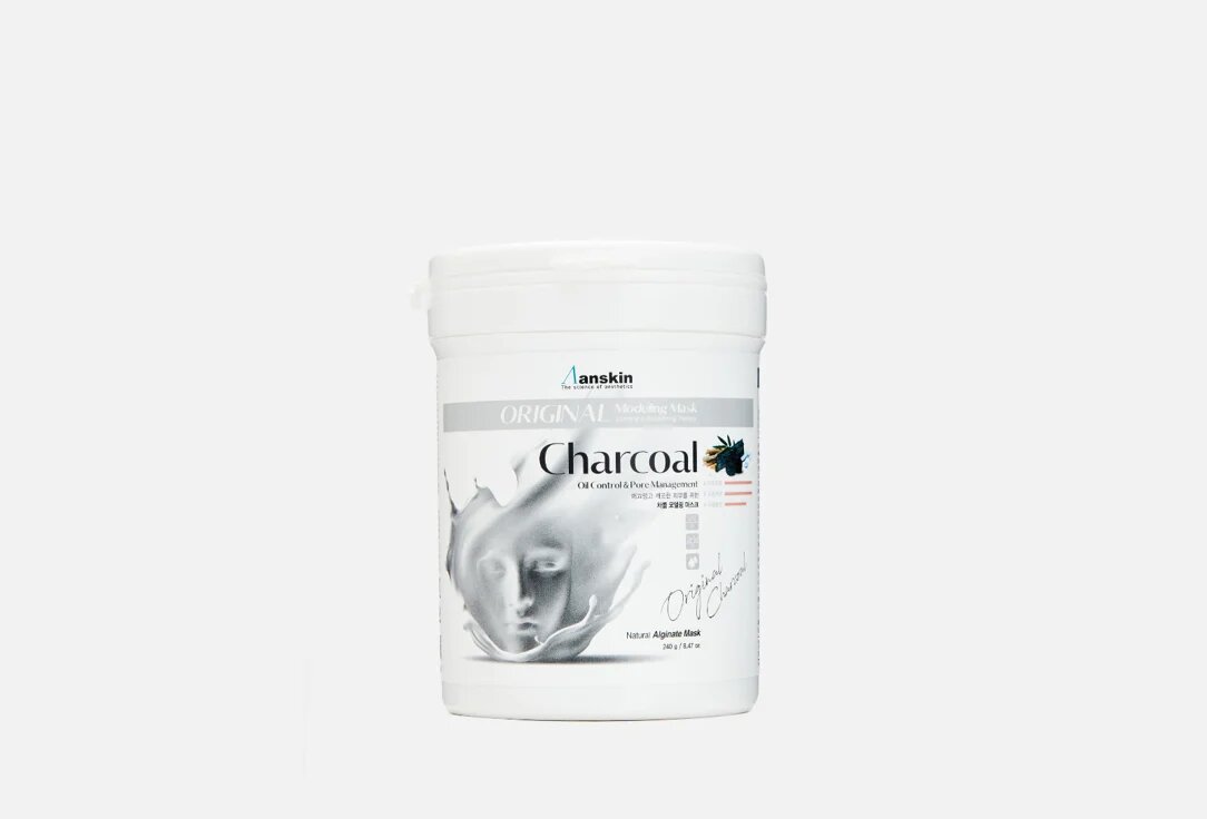 Маска для лица Anskin Charcoal Modeling, 240г, для кожи с расширенными порами