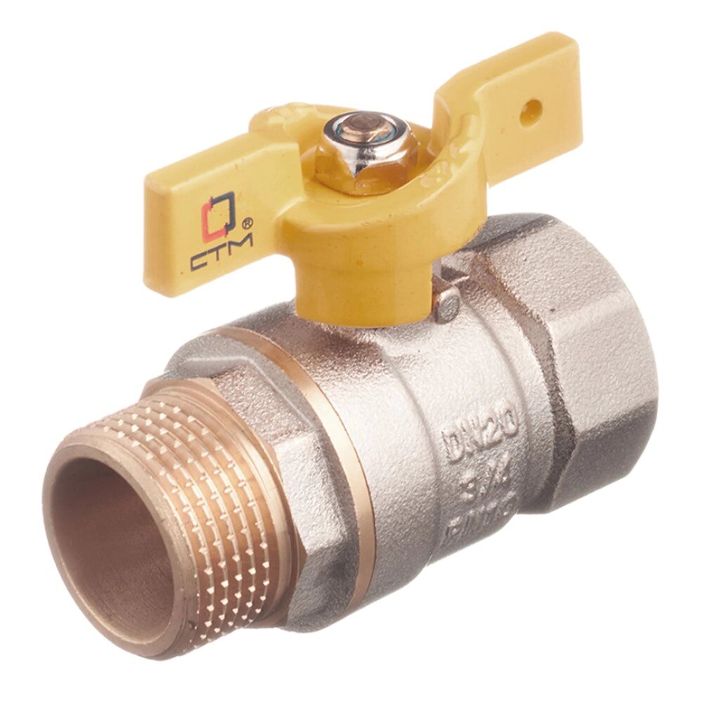 Кран шаровой газовый СТМ 3/4' ВР-НР бабочка