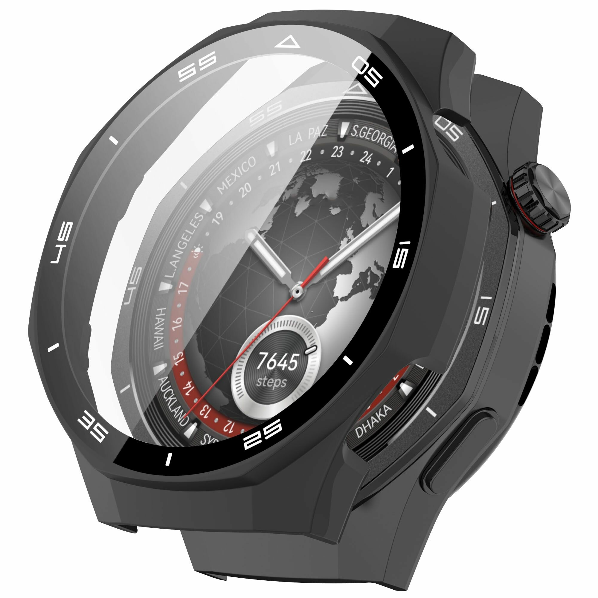 Защитный чехол бампер для Huawei Watch GT5 Pro 46MM с противоударными свойствами, Функция хранителя экрана, полностью охватывает, твердая оболочка, имеет масштаб