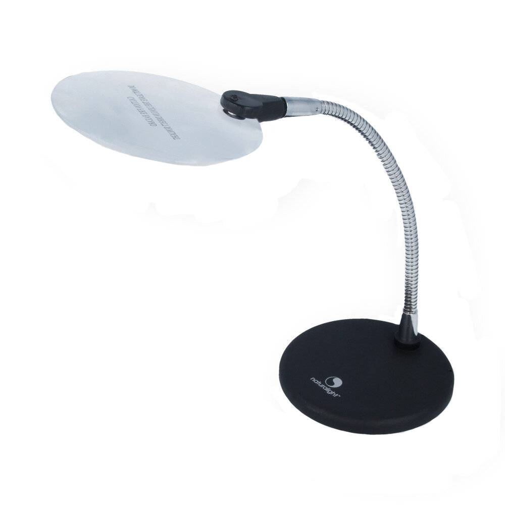 "Daylight" Лупа настольная DN91091 в картонной упаковке на гибком держателе / увеличение Х2.25, Х4