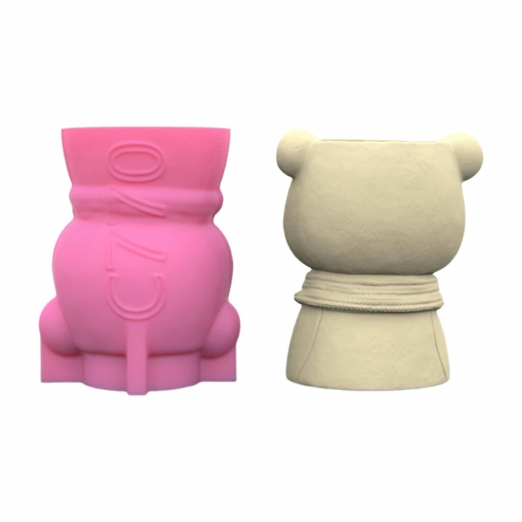 3D Panda цветочные горшки плесень эпоксидной смолы плесени держатель ручки свеча цементная сеялка силиконовая домашние украшения