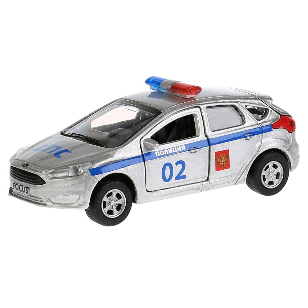 Модель машины Технопарк Ford Focus хэтчбек, Полиция, инерционная SВ-17-81-FF-Р-WВ