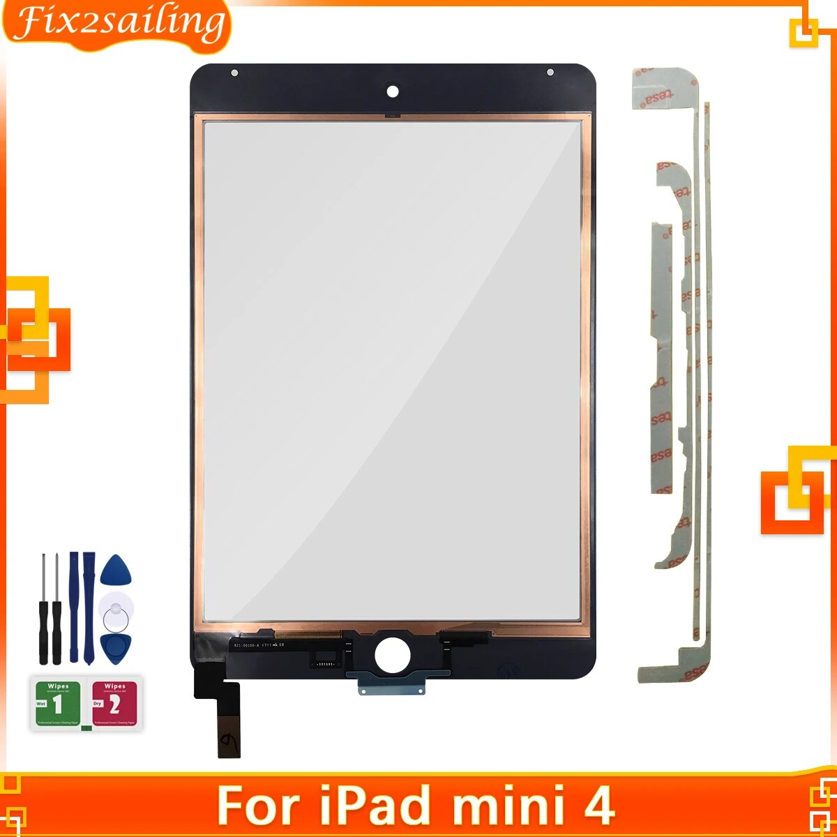 Сенсорная панель для iPad mini 4 fix2sailing White With Button