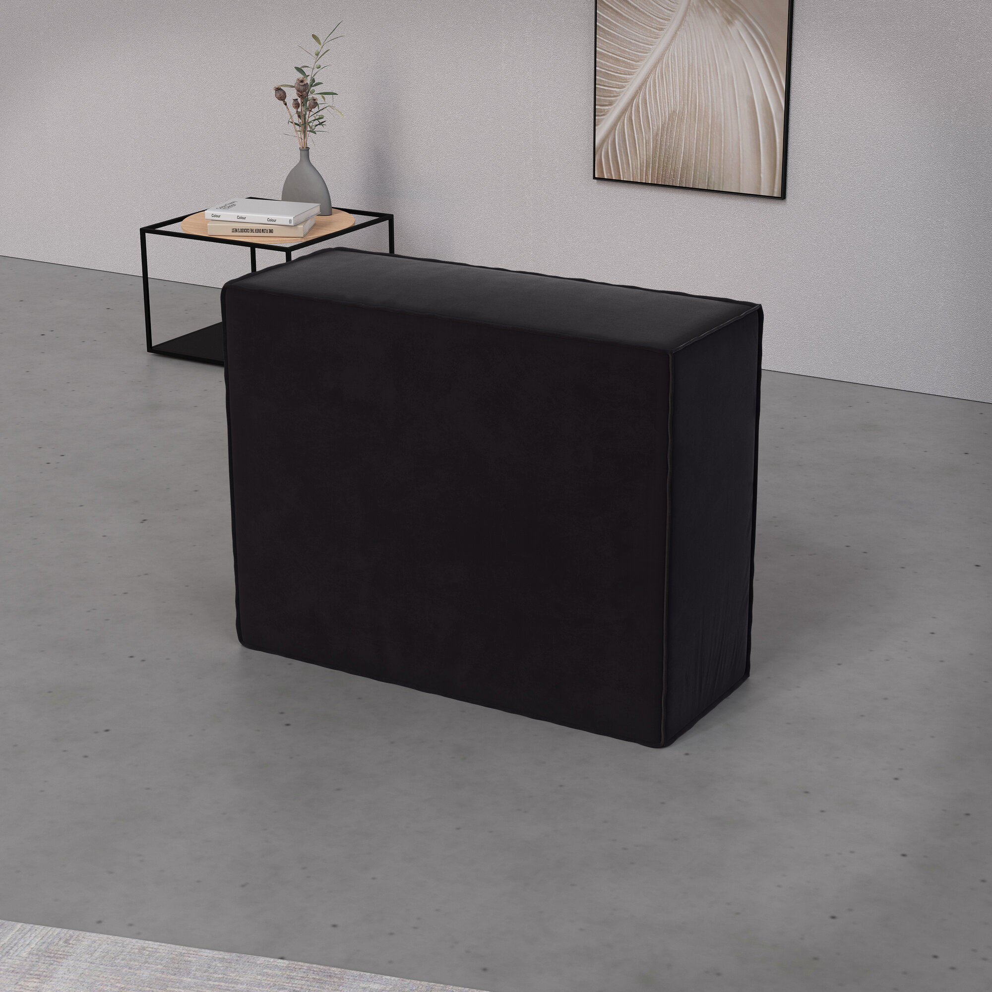 Спинка модульного дивана MONO Salon Tron, антивандальный велюр,90x35x70 см