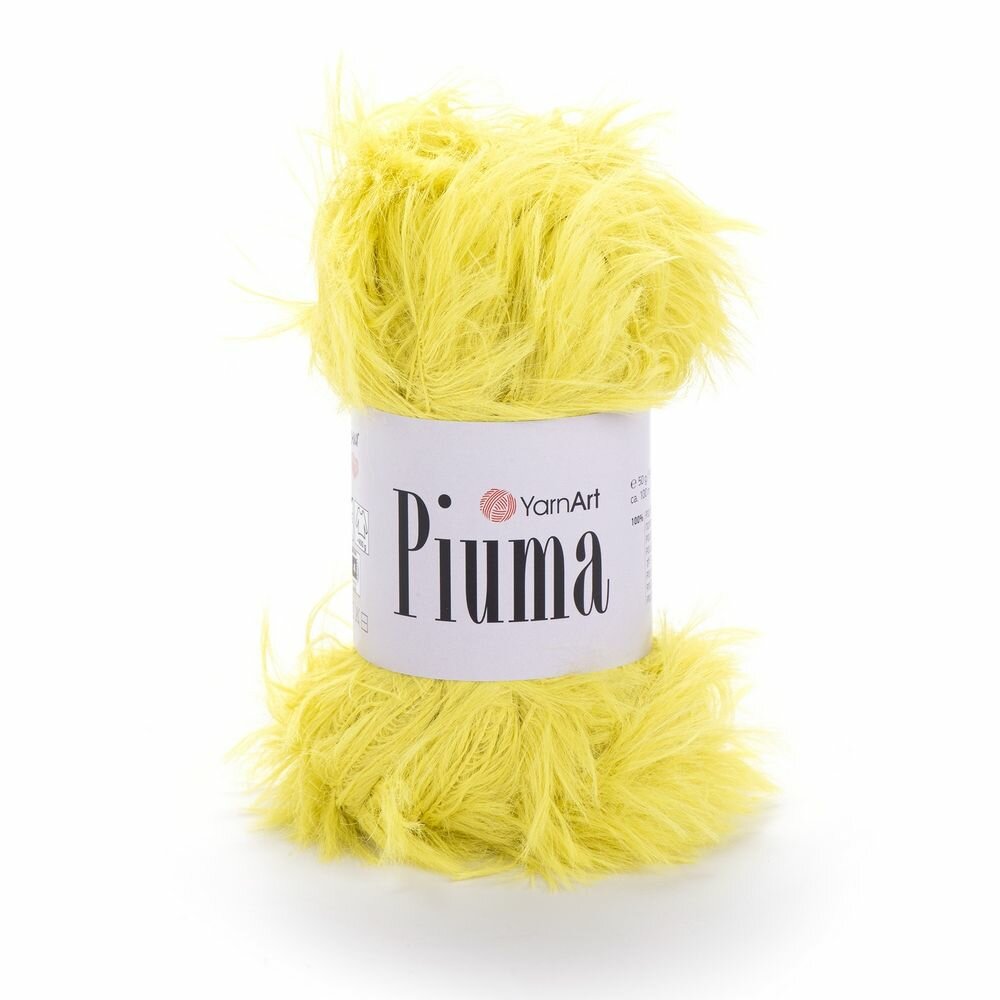 Пряжа для вязания YarnArt Piuma 4418 желтый 50 гр/100 м 100% полиэстер