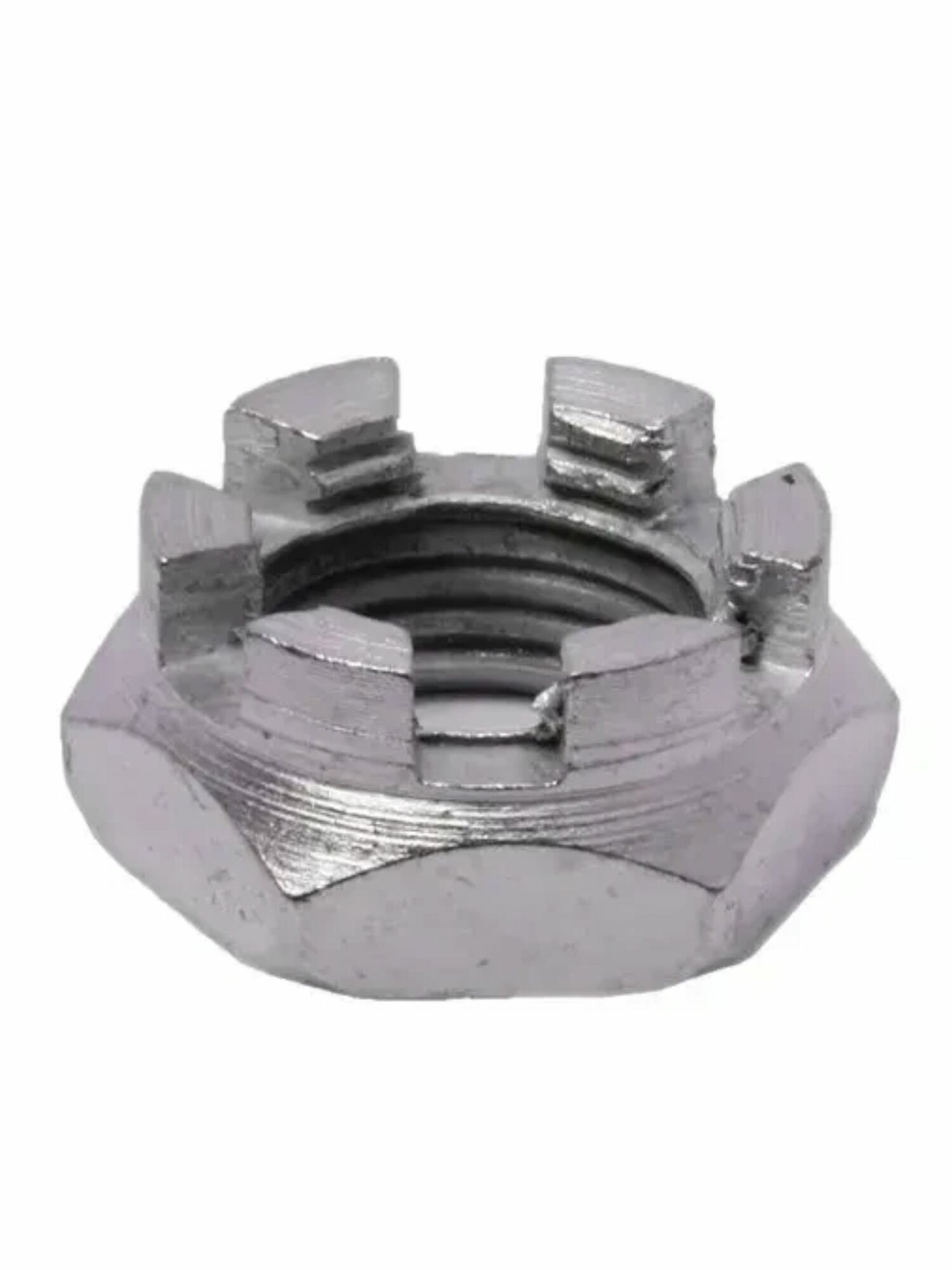 Гайка корончатая низкая М20, цинк ( 3 шт)