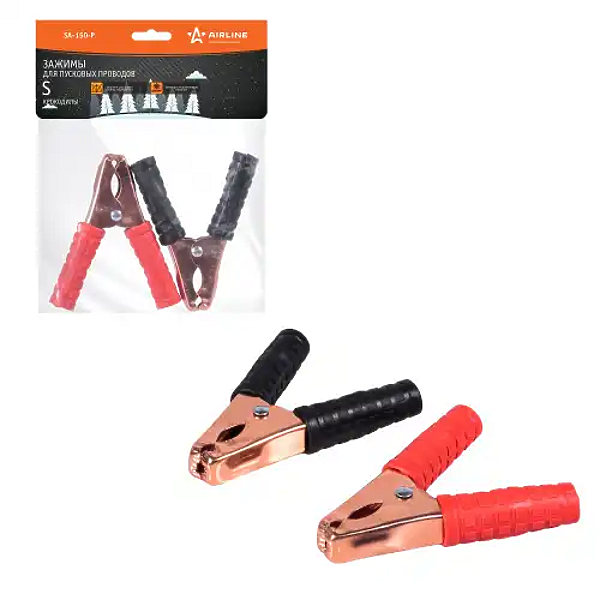 AIRLINE sa-150-p (SA150P) зажимы (крокодилы) для пусковых проводов s (2 шт.) (150а 10х9см) (sa-150-p)