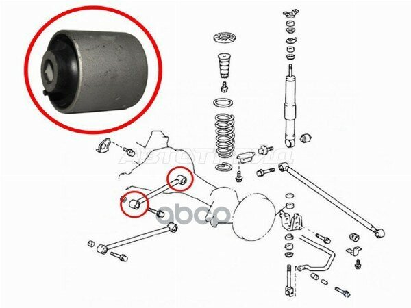 Сайлентблок рычага Toyota Land Cruiser (J100) 98-07 / Lexus LX 98-07 Sat арт. ST-48702-60090