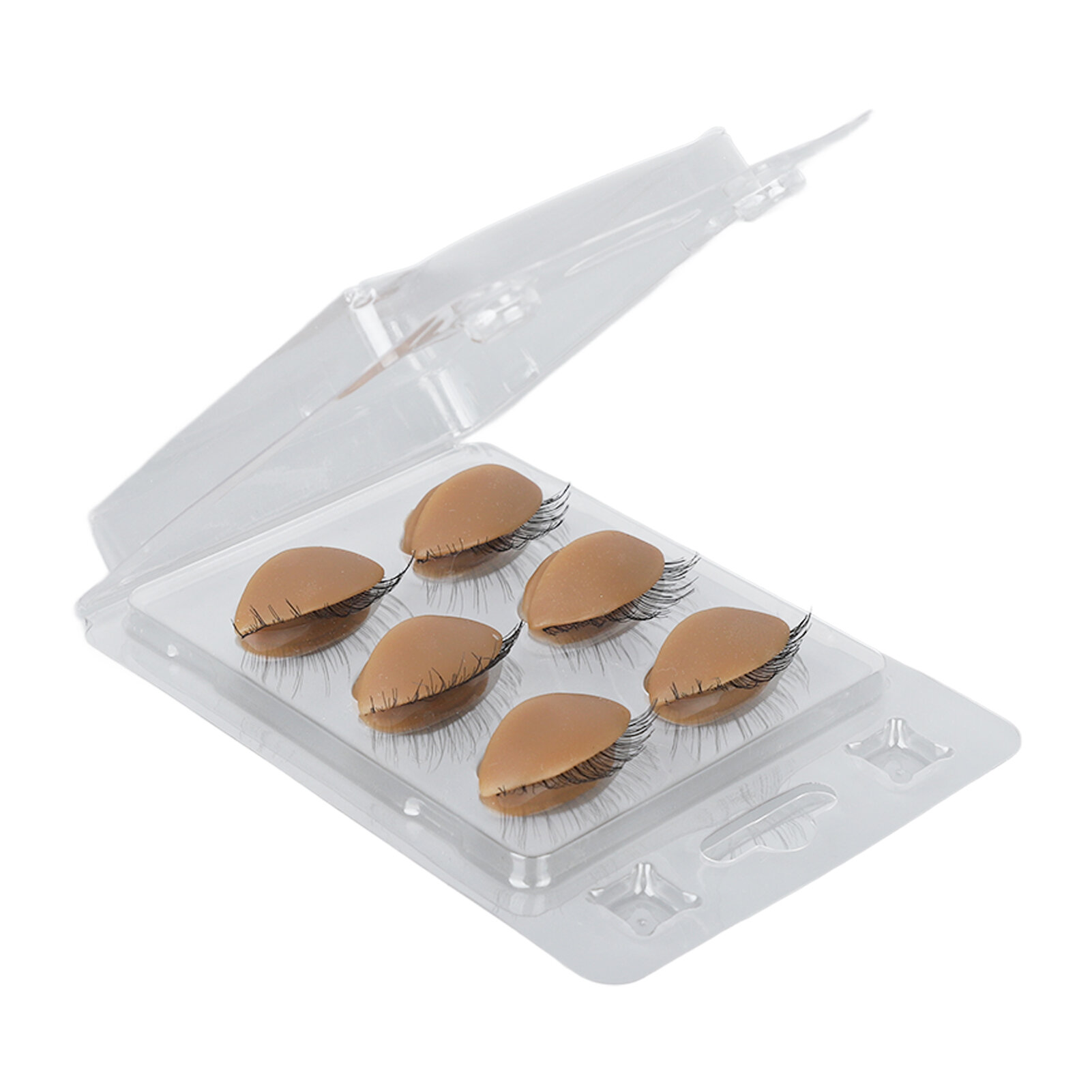 3 пары манекенов-головок с веками и ресницами для отработки навыков наращивания ресниц, инструмент для отработки навыков наращивания ресниц визажистами