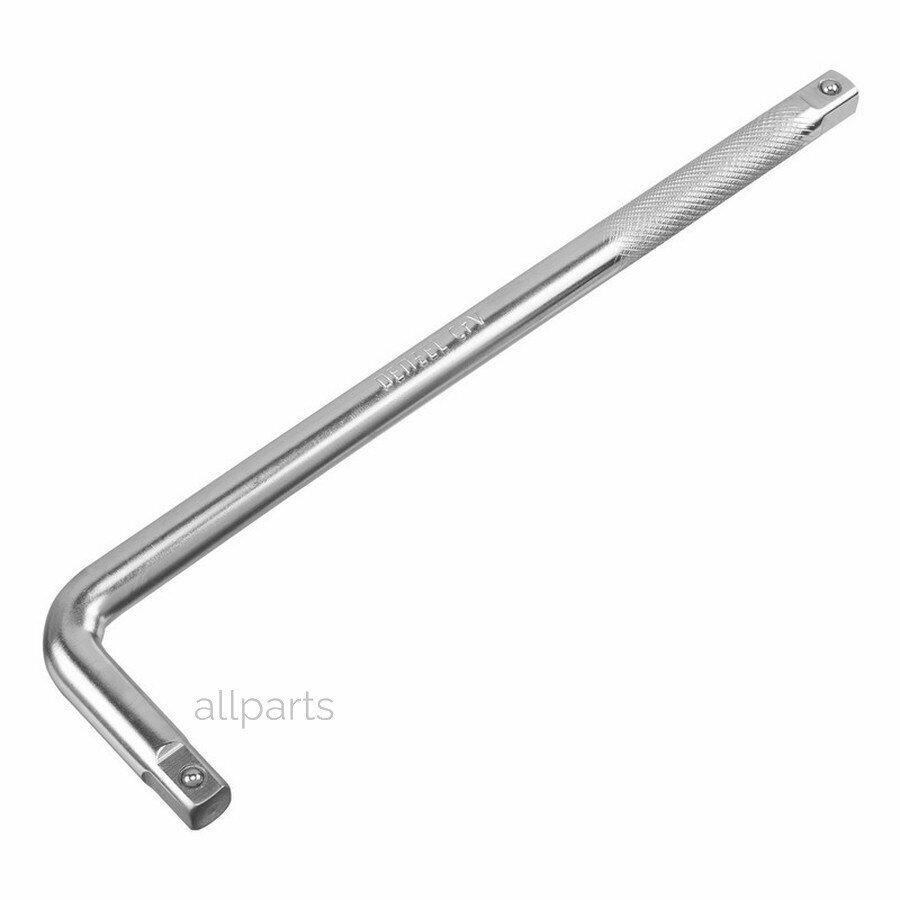 DENZEL 14064 Вороток Г-образный, 30075 мм, квадрат 1/2, CrV, матовый хром Denzel Denzel 14064