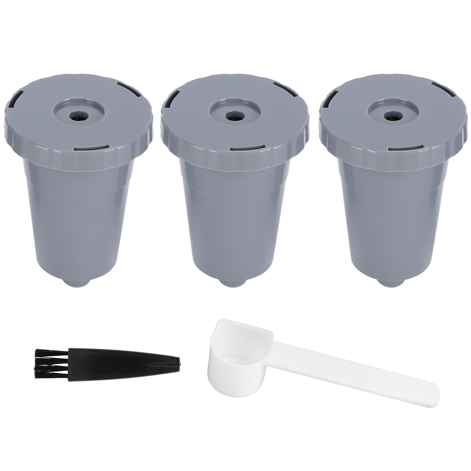 3pcs Refillable Coffee Capsule многоразовый кофейный фильтр чашка с щеткой Spoon Set Fit для Keurig