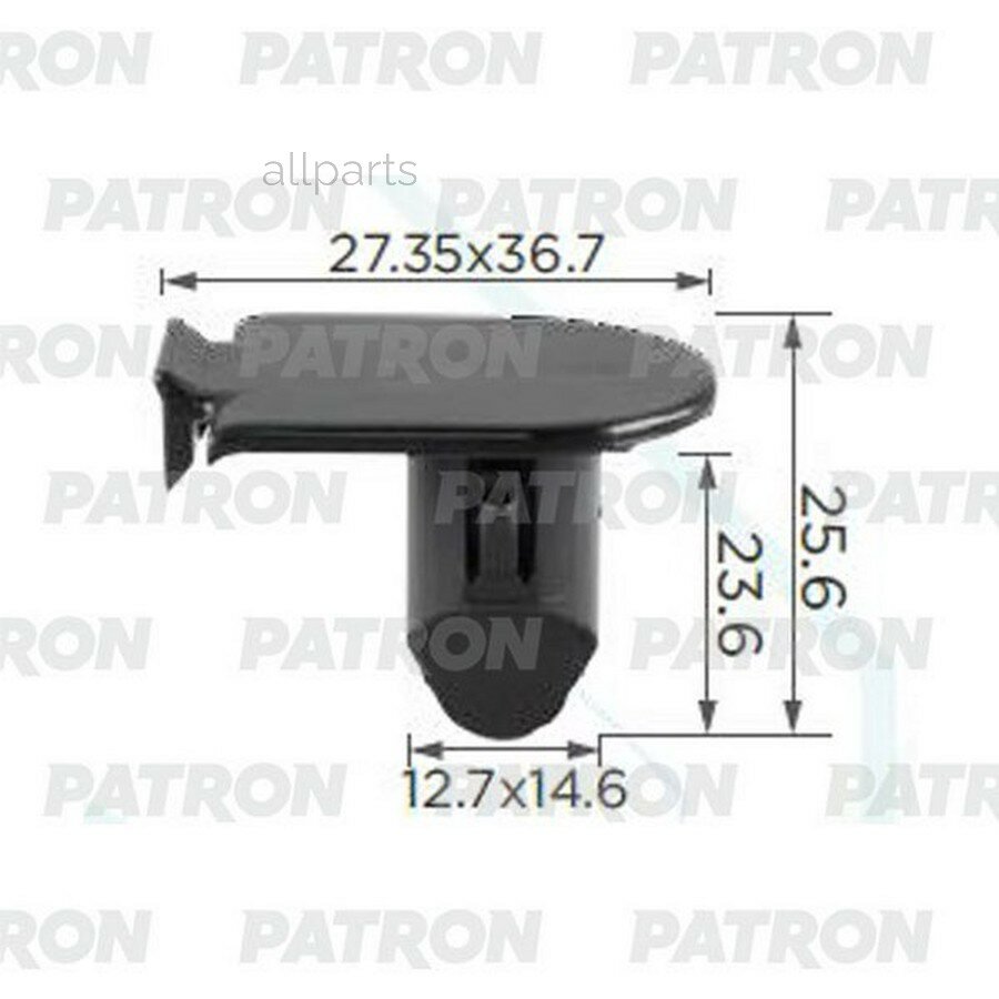 PATRON P37-2378 Клипса пластмассовая ToyotaCamry, Corolla, Venza Применяется длякрепления накладки крыла