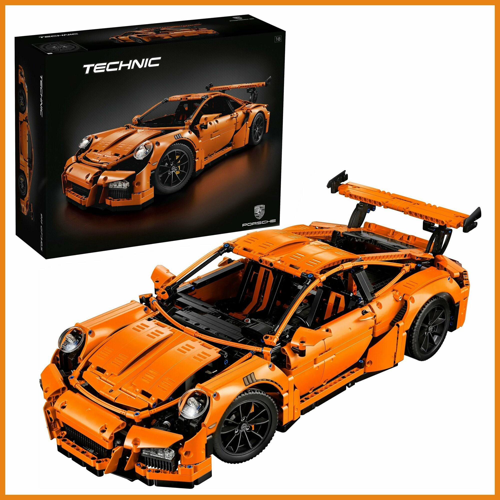 Конструктор Техник Porsche 911 GT3 RS, 2758 деталей совместим с лего
