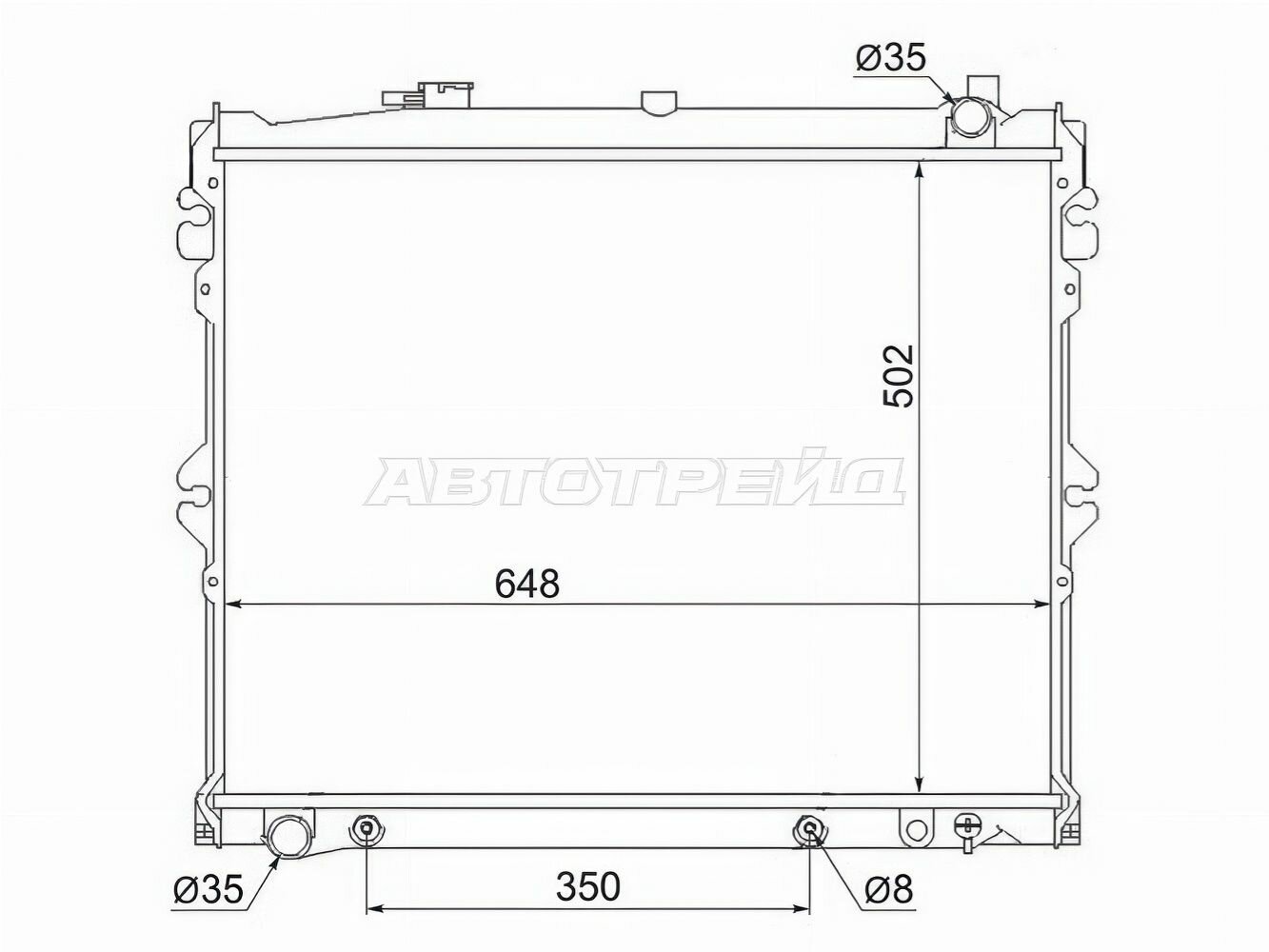 Радиатор охлаждения двигателя для Мазда MPV арт MZ000697 SAT