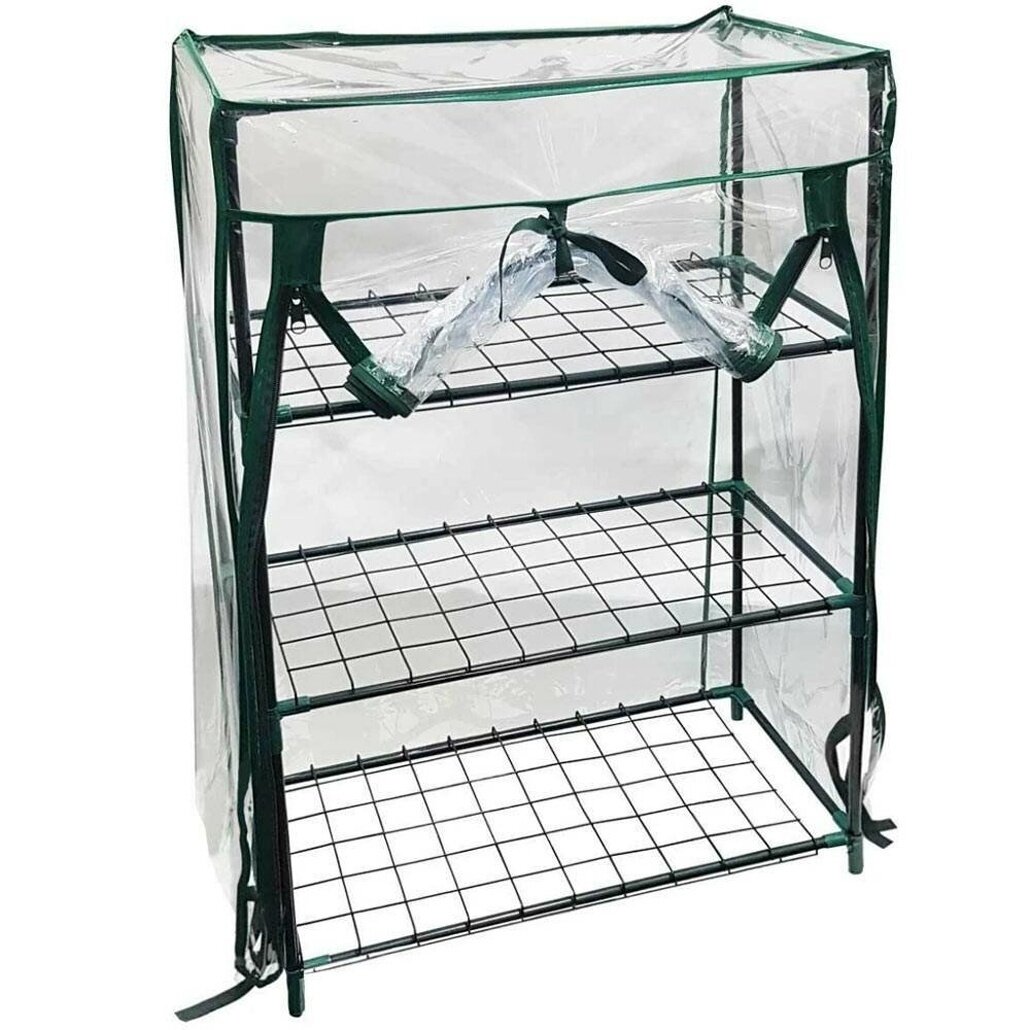 Парник для рассады на подоконник 3 полки 460х240х800мм "Маргарита", ПВХ