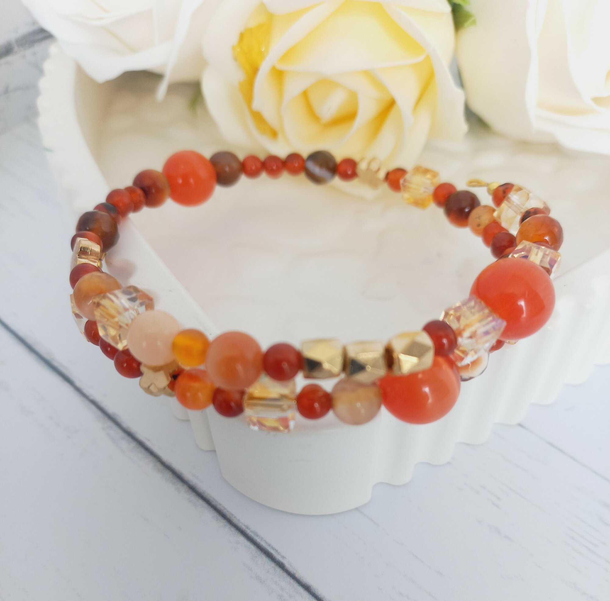 Бусы, сердолик