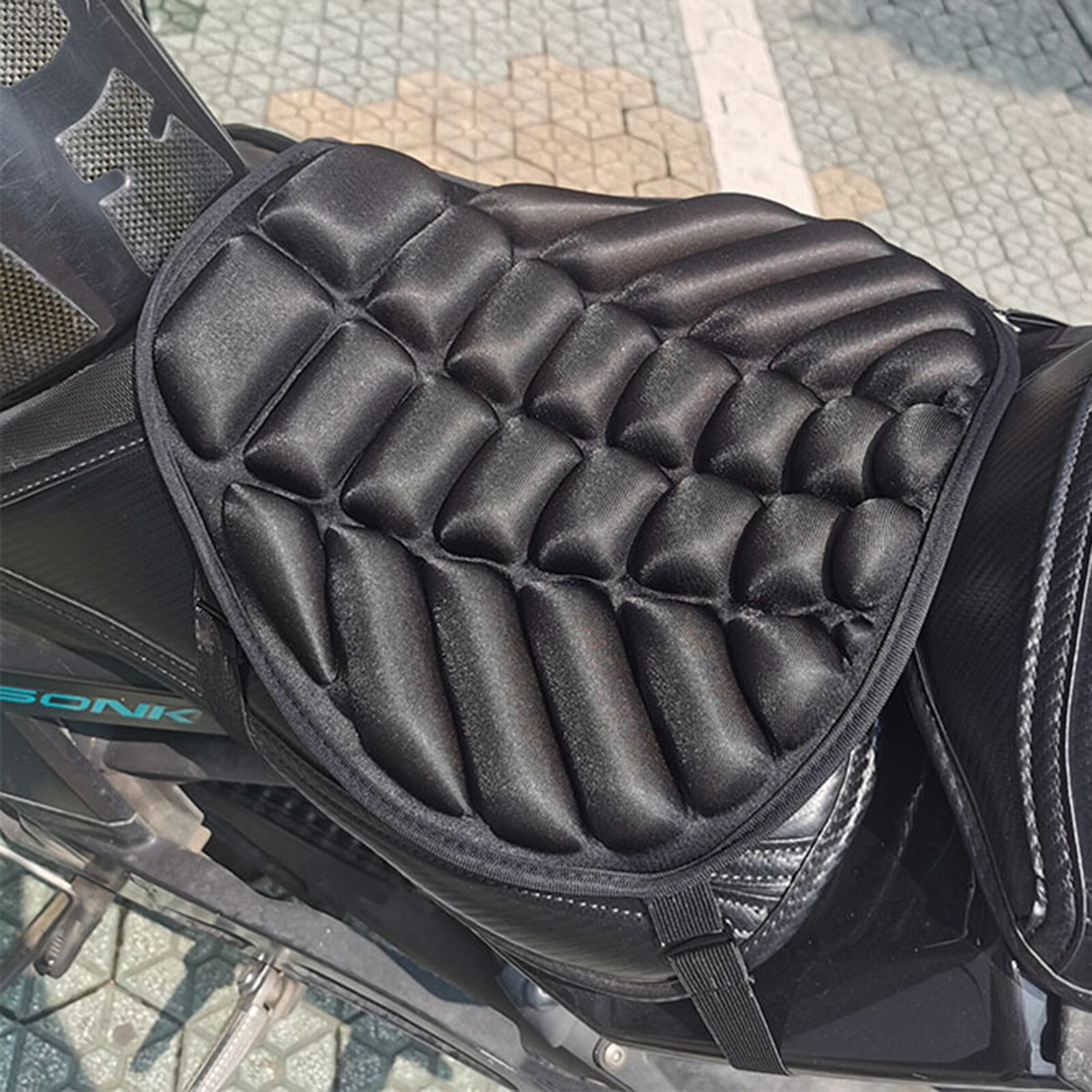 Универсальный коврик для мотоцикла, высокоэластичный компрессионный губчатый наполнитель, 3D, ударопрочный, солнцезащитный, дышащий, нескользящий, подушка для сиденья