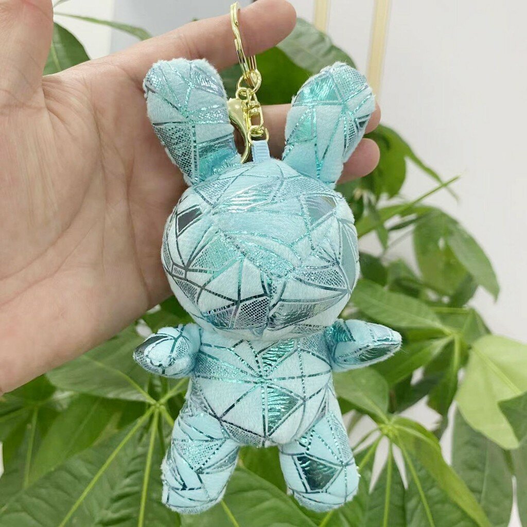 Fun and whimsical plush bunny keychain 15cm colorful stuffed animal doll gift for all ages