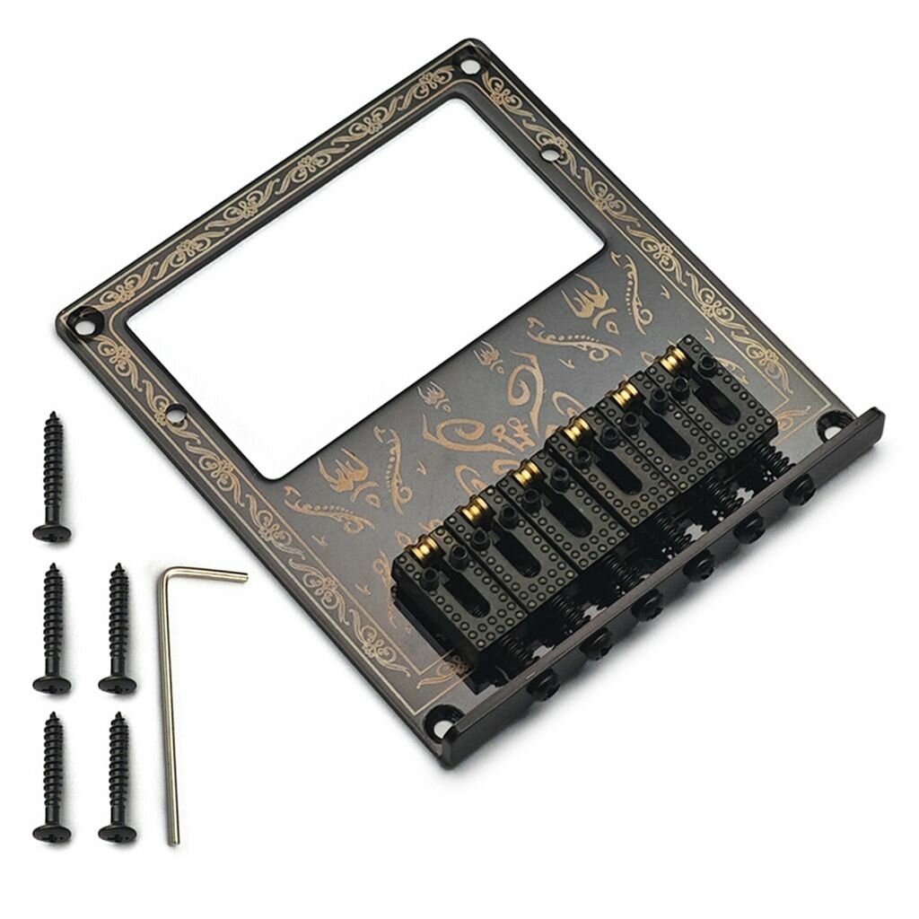 Электрогитарный бридж, Фиксированный звукосниматель, 6 струнная пластина