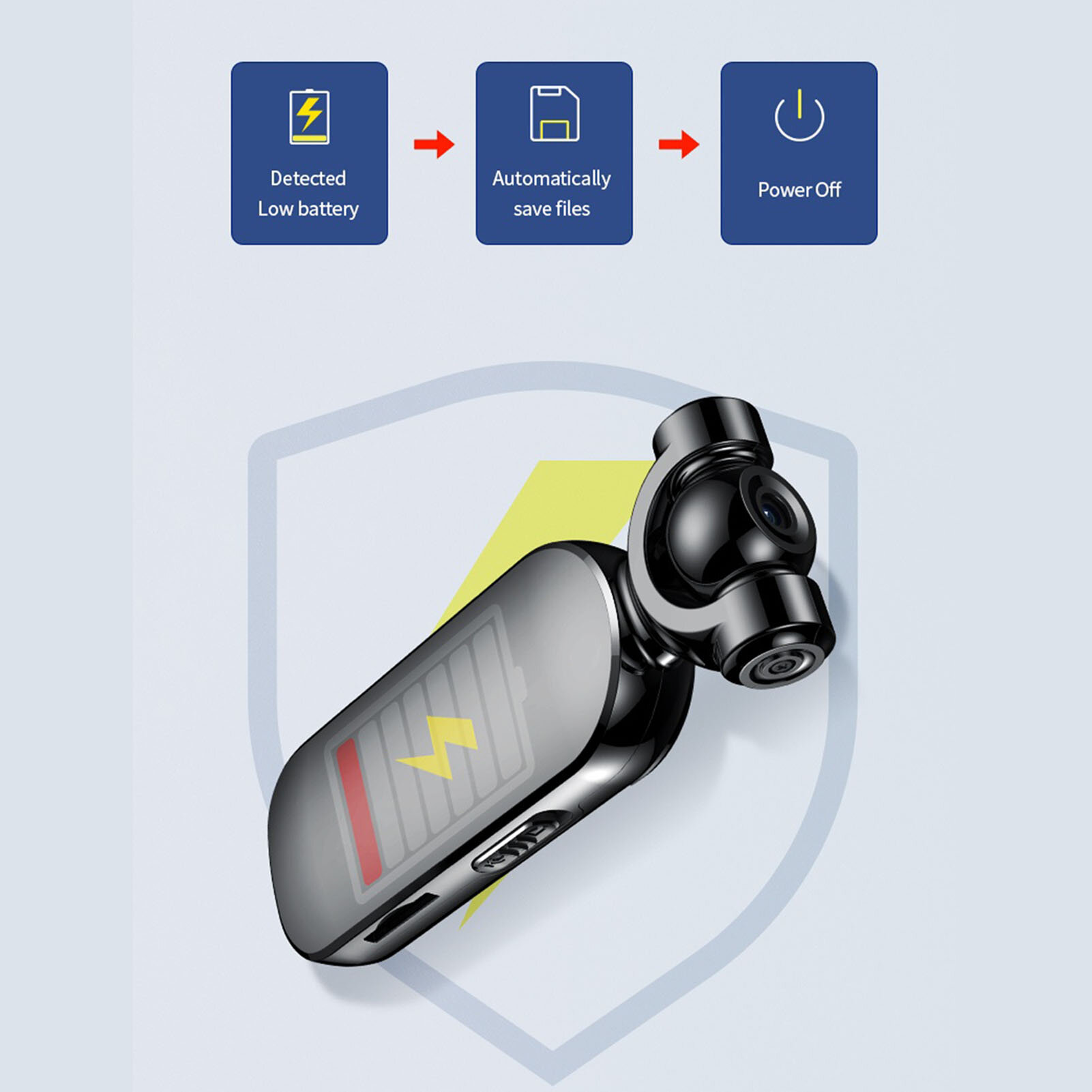 Цифровой диктофон и видеорегистратор HD 1080P AI с интеллектуальным шумоподавлением, вращение на 180 градусов, портативный цифровой рекордер, 16 ГБ