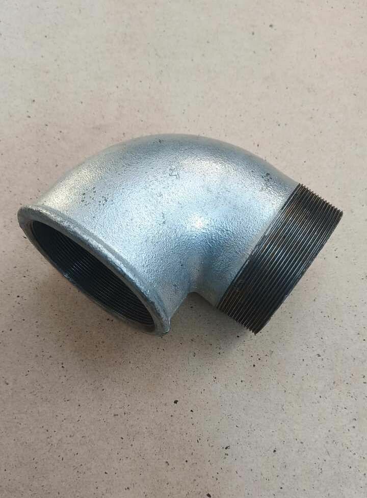 Уголок оцинкованный чугунный Вр-Нр 4" Ду100 ЕЕ (d вн:112мм, d нар:131мм)