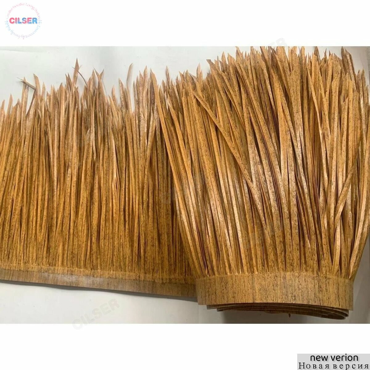 Имитация соломы, огнезащита из полиэтилена, отделка крышиA