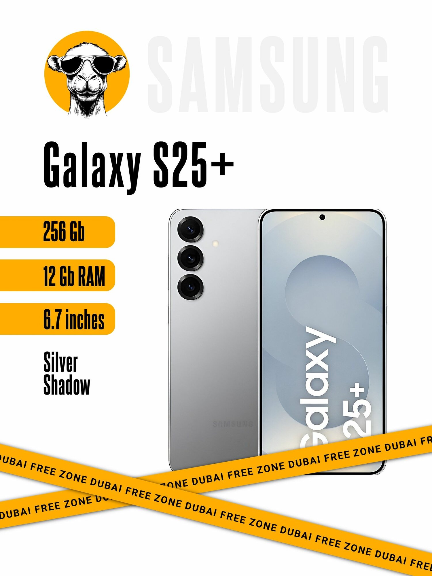 Смартфон Samsung Galaxy S25+ 12/256Gb Silver Shadow/Серый