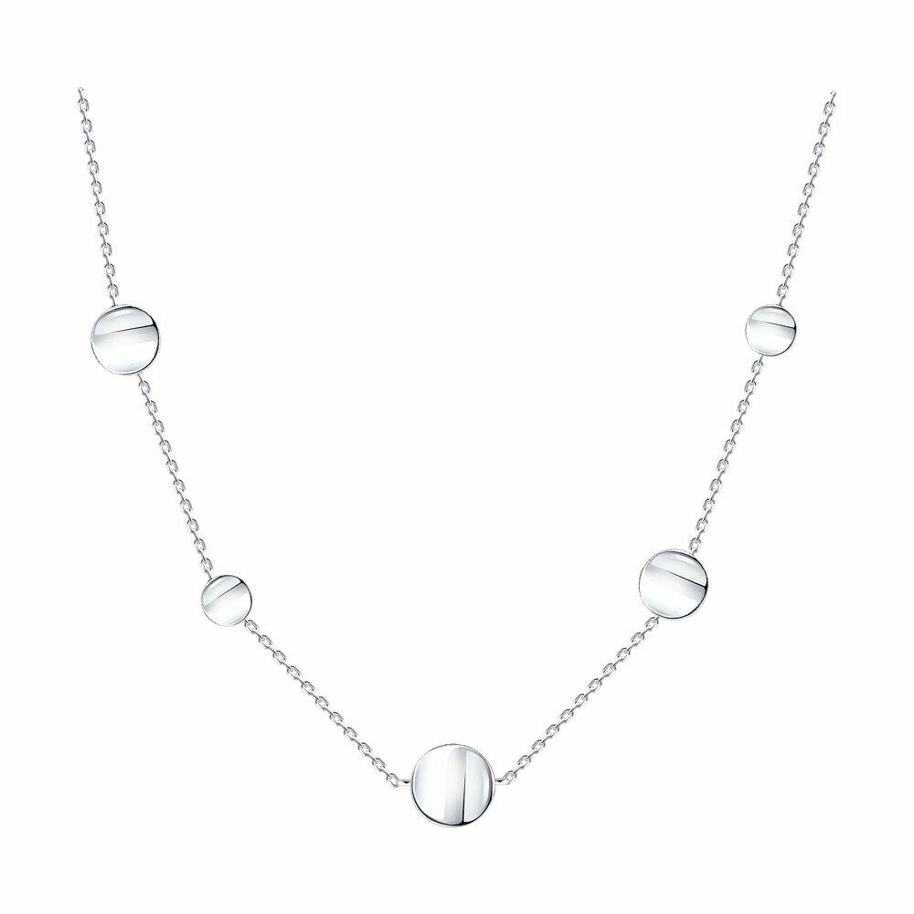 Колье, серебро, 925 проба, родирование