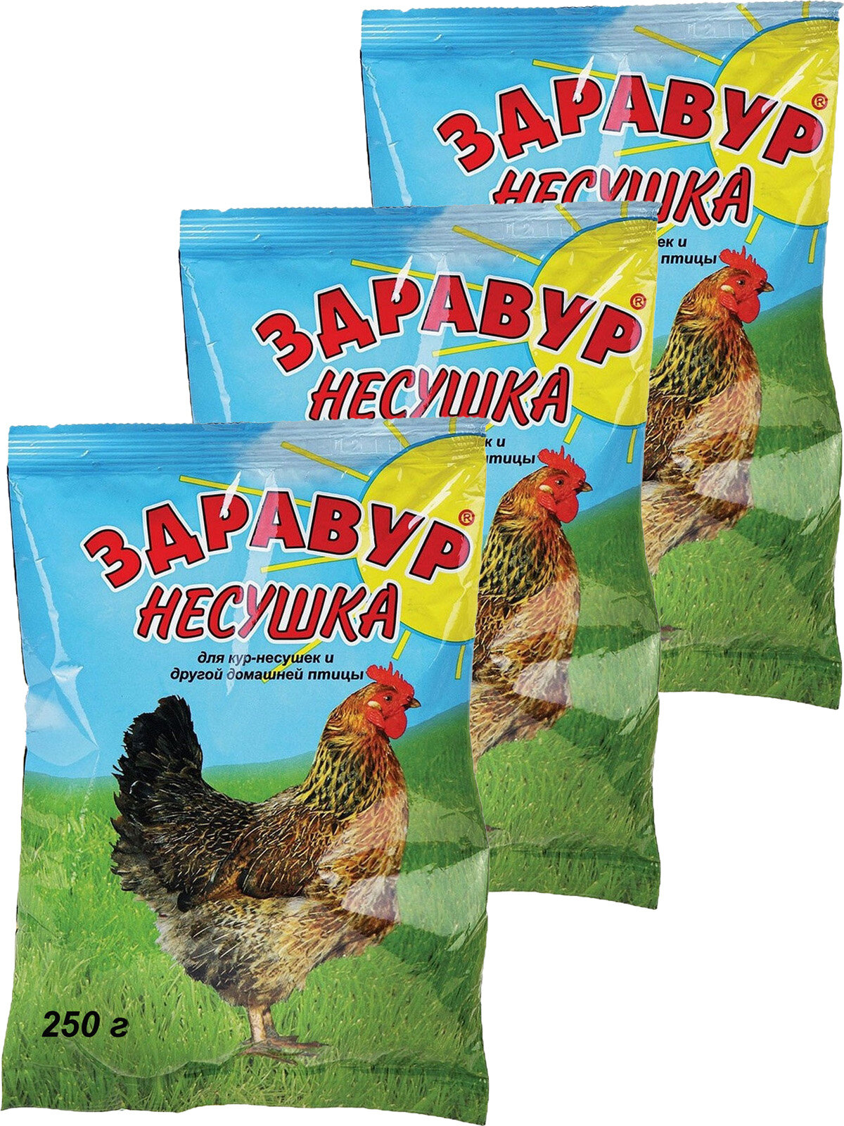 Здравур несушка, премикс для кур и другой домашней птицы, 250 г х 3 шт