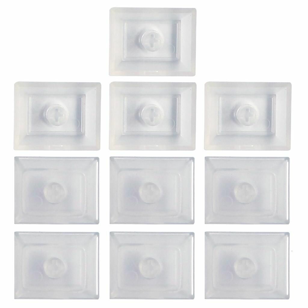 10PCS PBT Кейкапы DSA 1.25U, Прозрачный белый