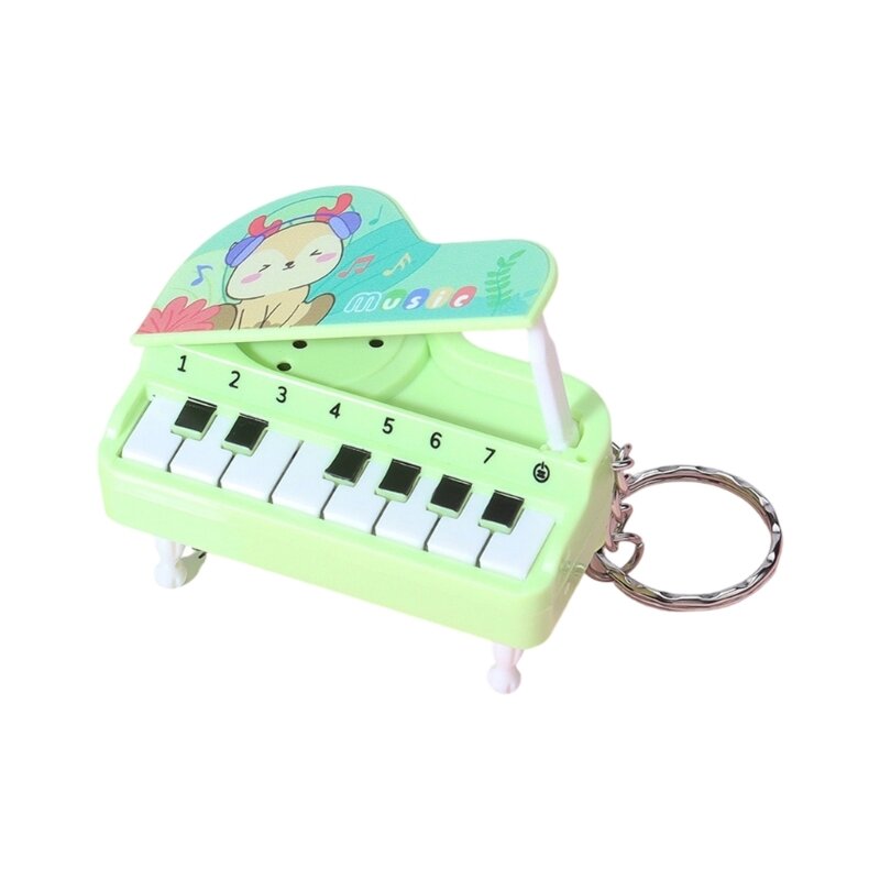 Small Desktop Piano Keychain Cute Music Game Machine Colorful Bag Pendant