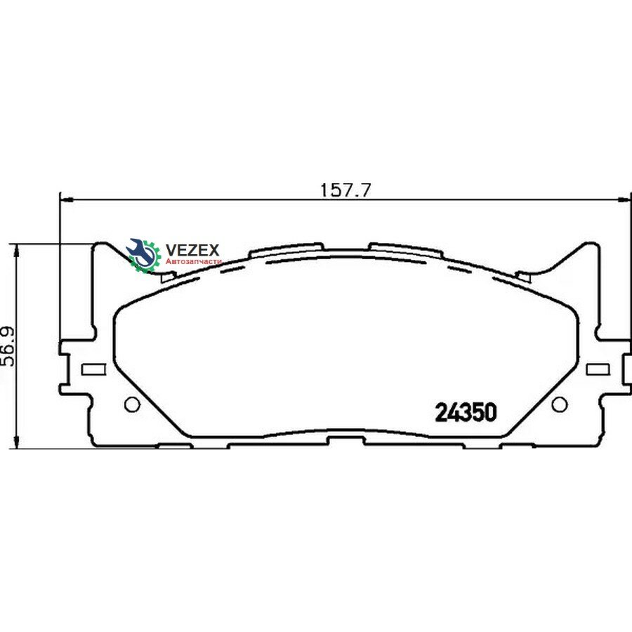 NISSHINBO NP1015 Колодки тормозные дисковые | перед | TOYOTA CAMRY Saloon (_V5_) 2.5 (ASV50_) 09.2011 - <=> TOYOTA CAMRY Saloon (_V4_) 2.4 (ACV40_) 01.2006 - 09.2011