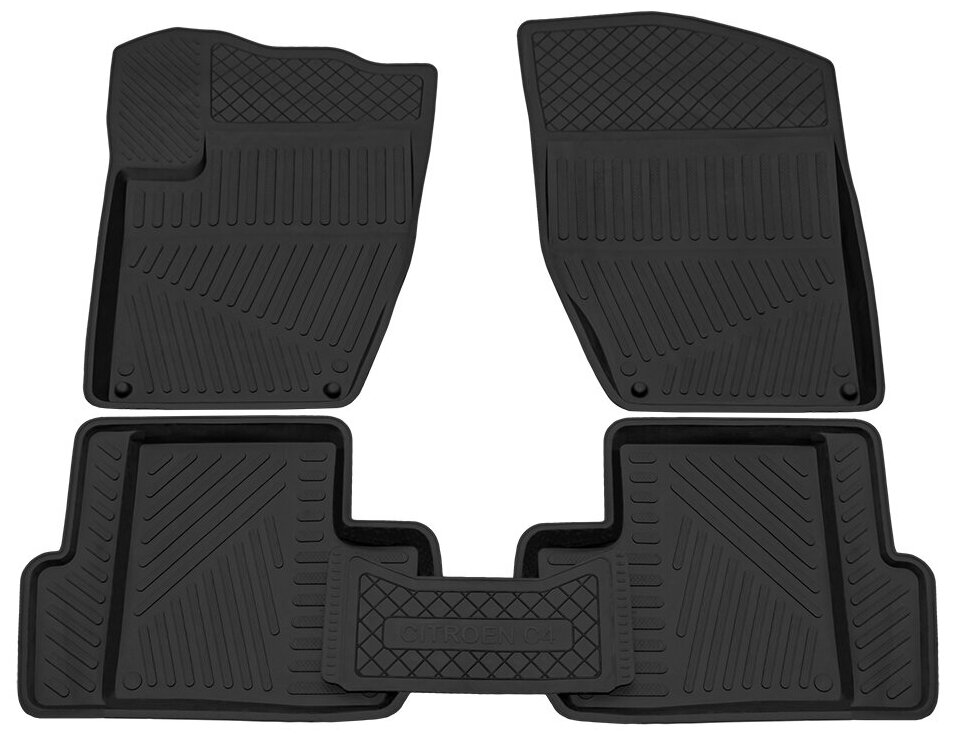 Коврики в салон резиновые для Citroen C-4 (04-Н. В.),