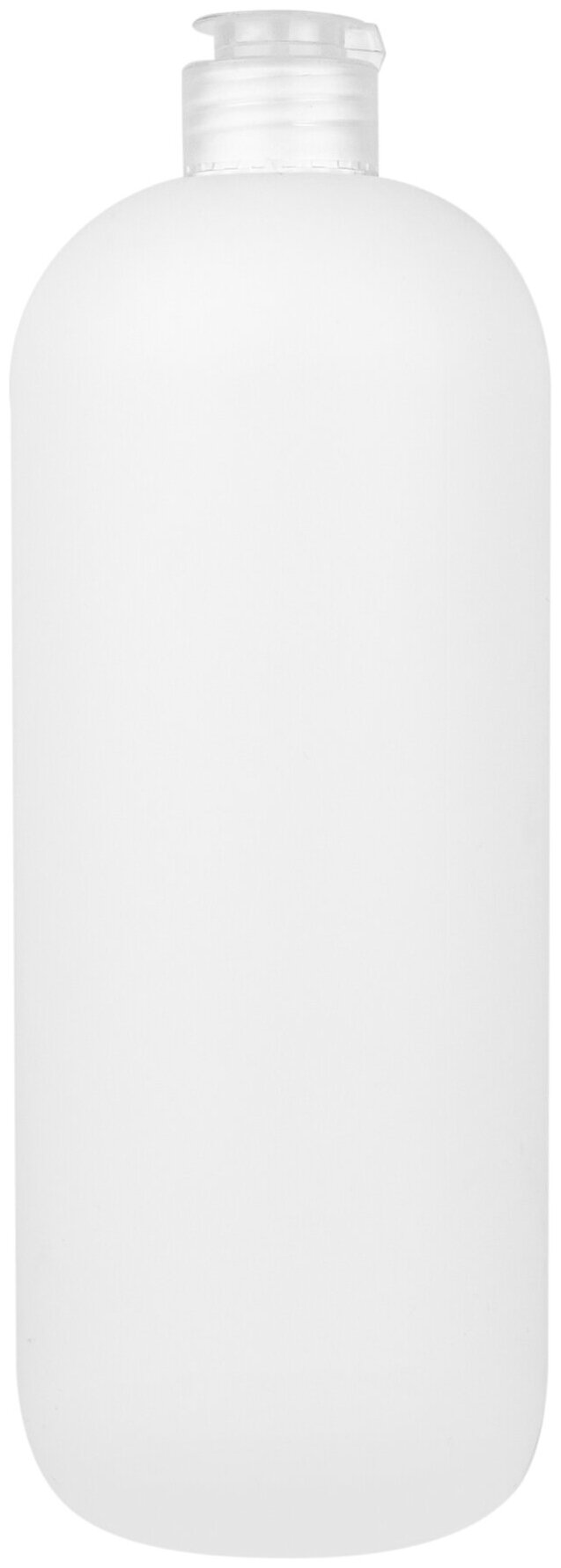 Флакон 1000 мл белый с прозрачной крышкой флип-топ, 8 шт.