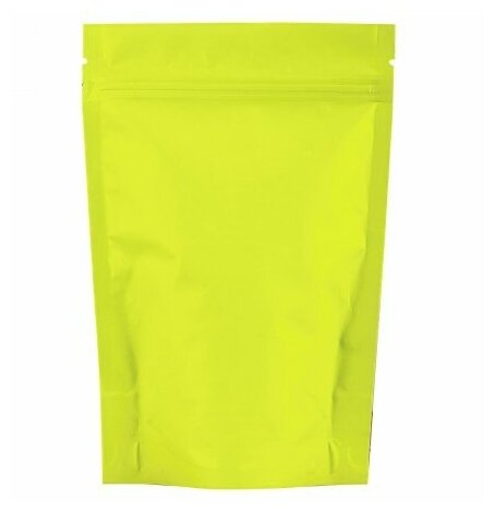 Пакет дой-пак 135x200(+40)мм, Металл/PET/бопп (салатовый-матовый), 50шт