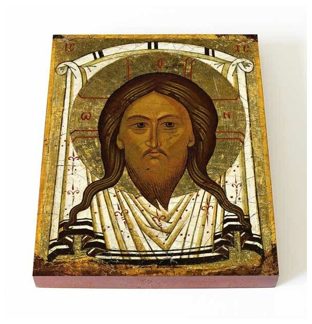 Спас Нерукотворный, Новгород, XVI в, икона на доске 13*16,5 см