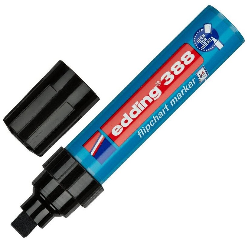 Маркер по бума (для флипчартов) EDDING E-388/001 чёрный 4-12 мм