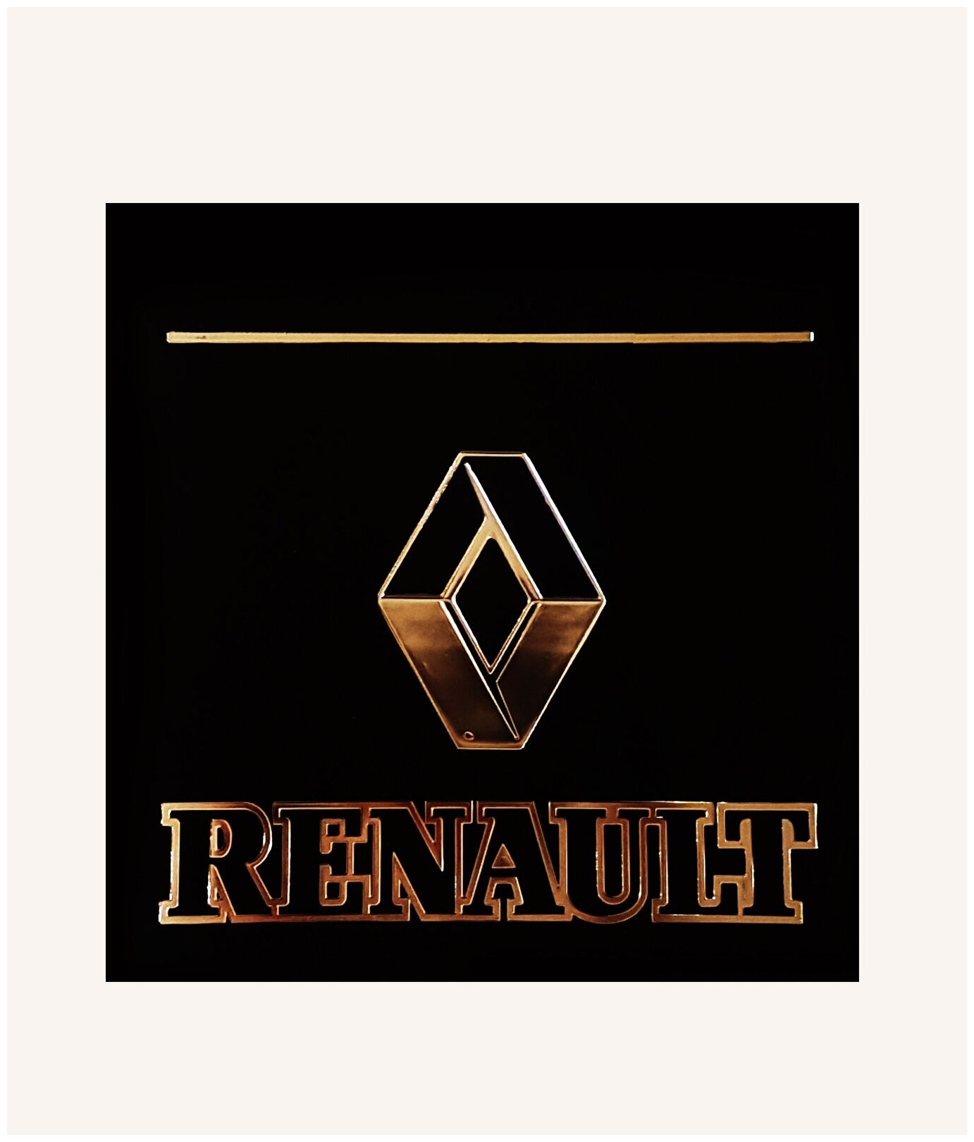 Брызговики 40х40, RENAULT c логотипом, комплект из 2 шт