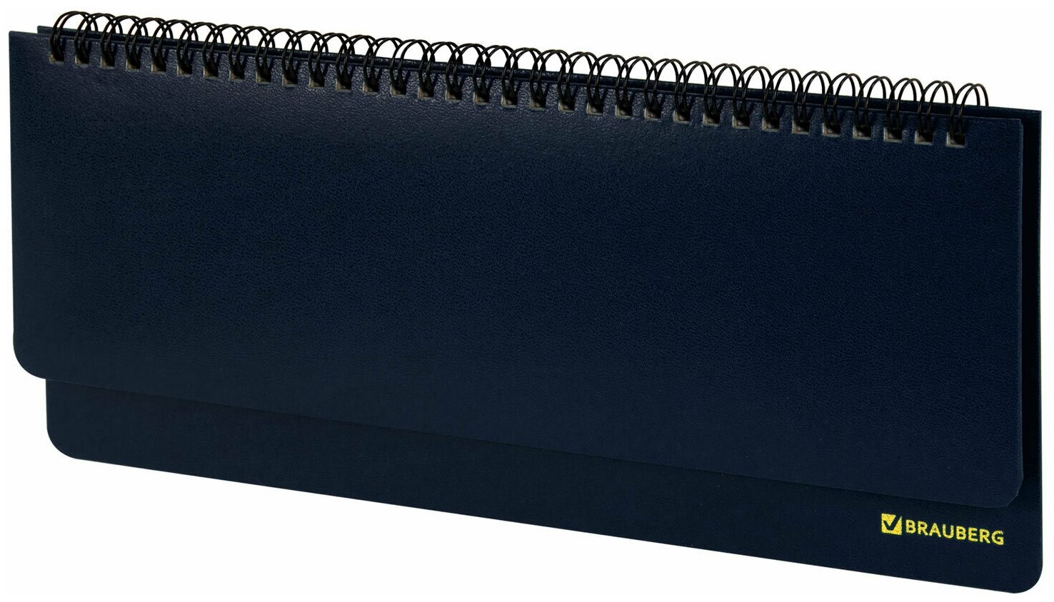 Планинг настольный недатированный (305х140 мм) BRAUBERG "Select", балакрон, 60 л, темно-синий, 123798