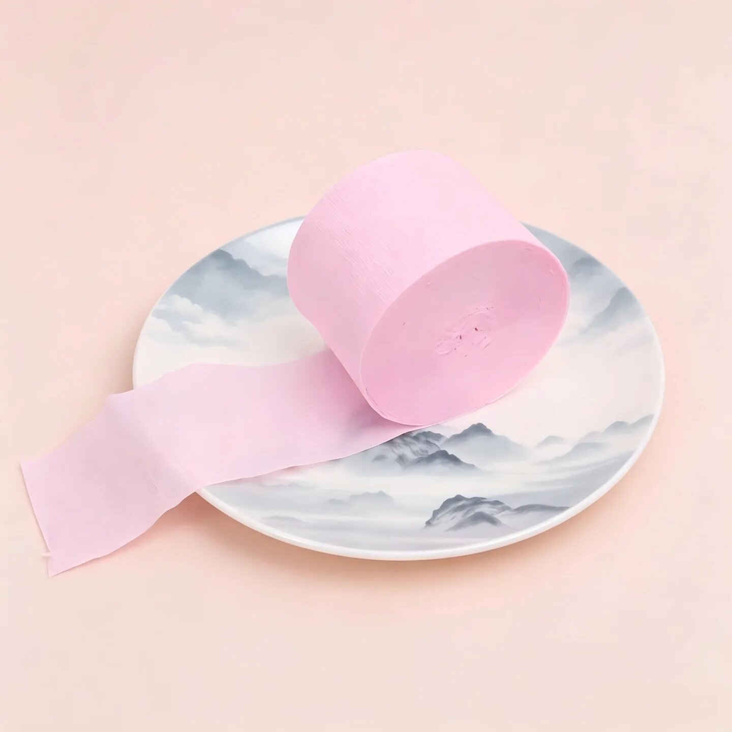 Набор лент из крепированной бумаги 12 шт. light-pink-25m