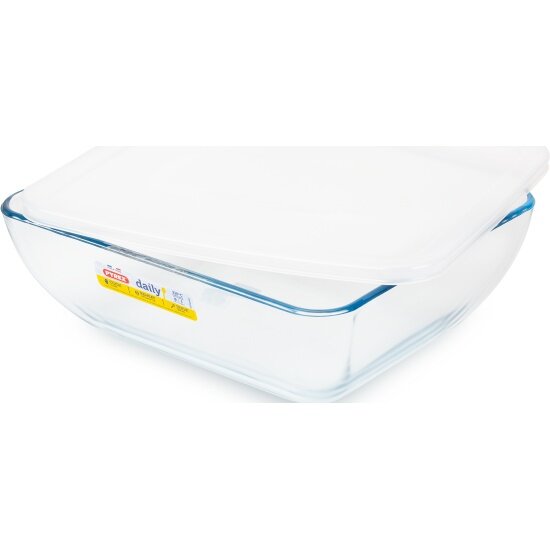 Блюдо Pyrex для запекания и выпечки с крышкой DAILY 27x22x9см прямоугольное 344B000/D