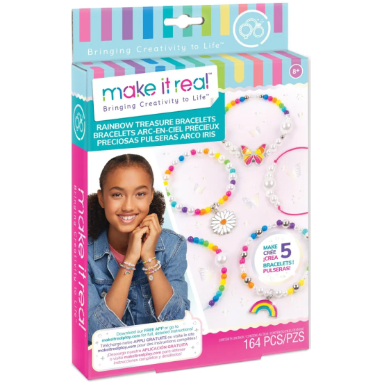 Набор для творчества Make IT Real 1216 Создай свой браслет. Радужное сокровище