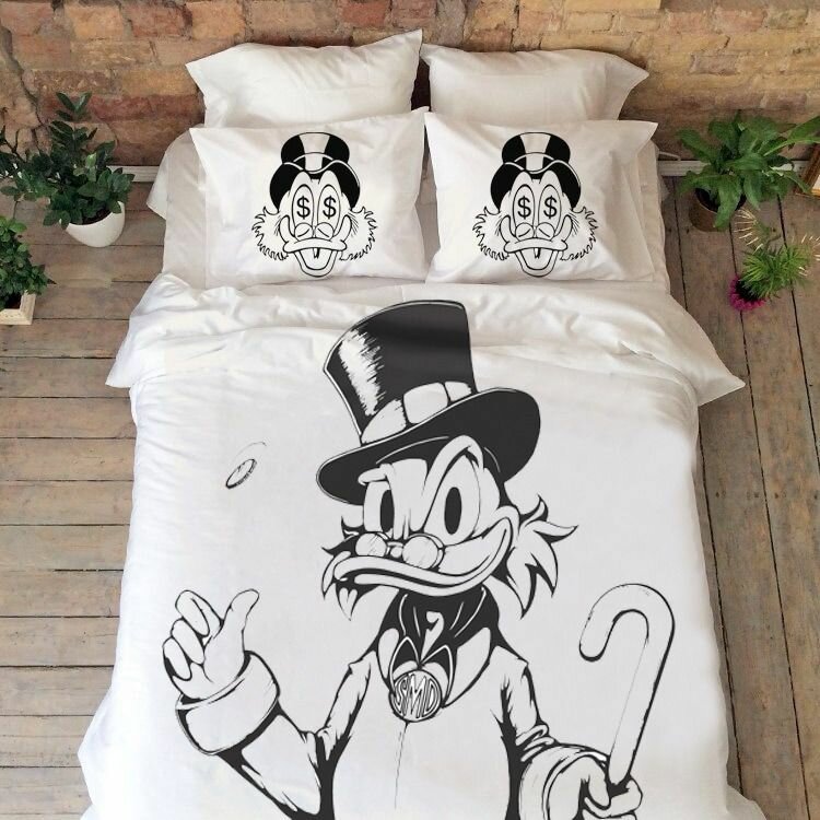 Арт комплект постельного белья Скрудж Утиные истории Семейный, 70/70