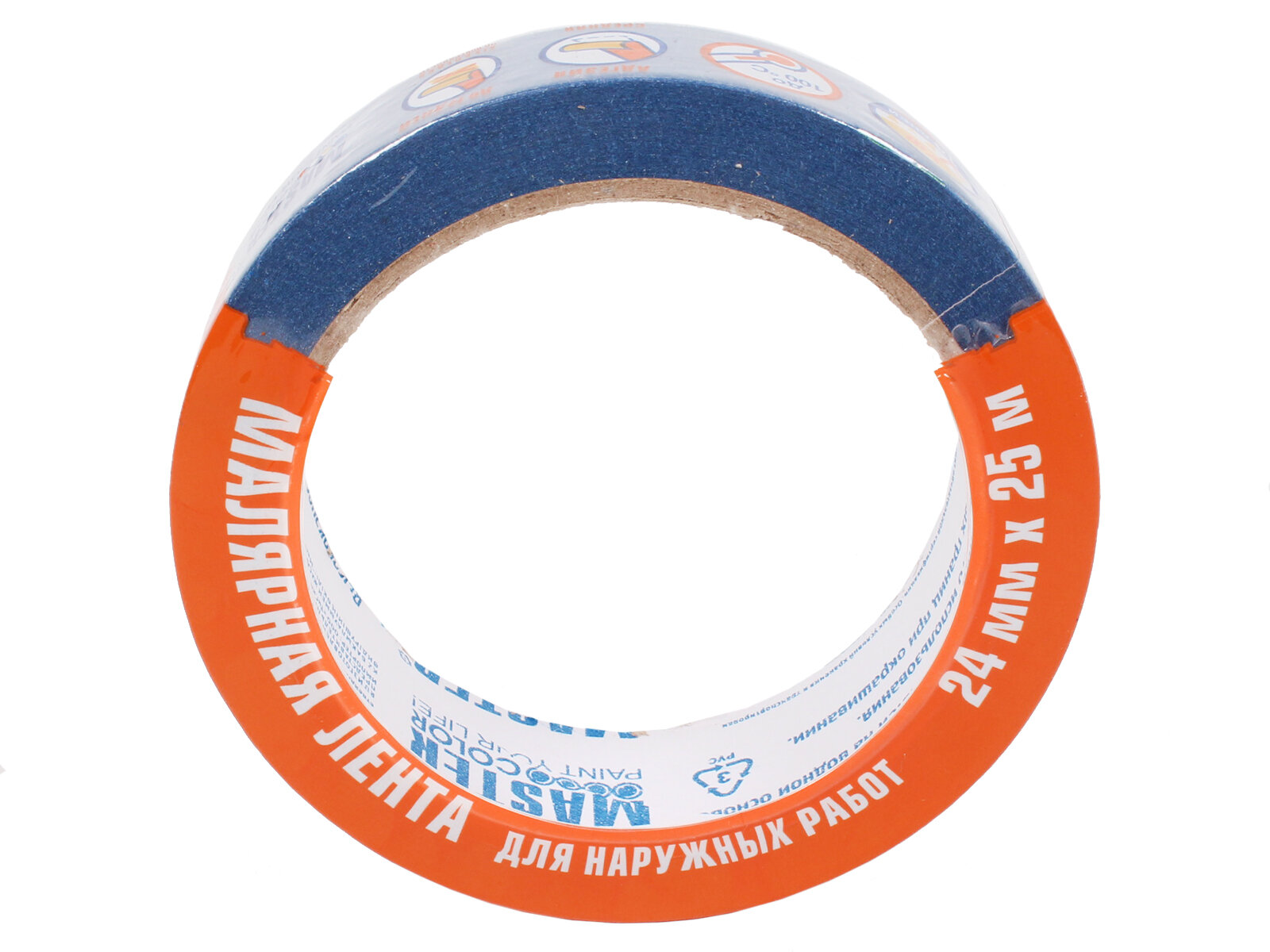 Лента малярная MASTER COLOR бумажная термостойкость до 100C 24ммх25м синяя