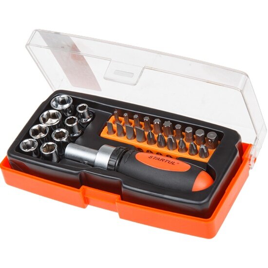Startul Набор бит/головок c реверсивной отверткой 29пр. PROFI (ST3049-29)