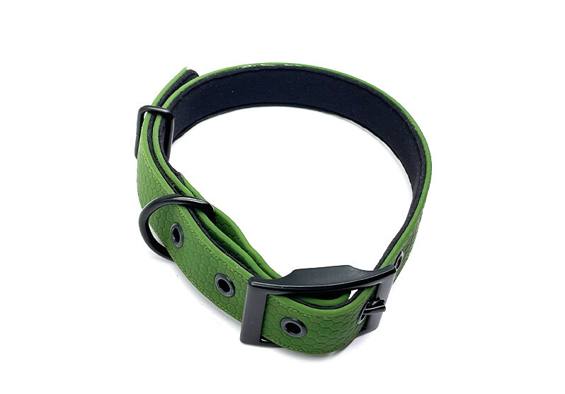 Ошейник из биотана гриппи с подкладкой из неопрена оливковый шир.25 мм размер S (25-40 см)